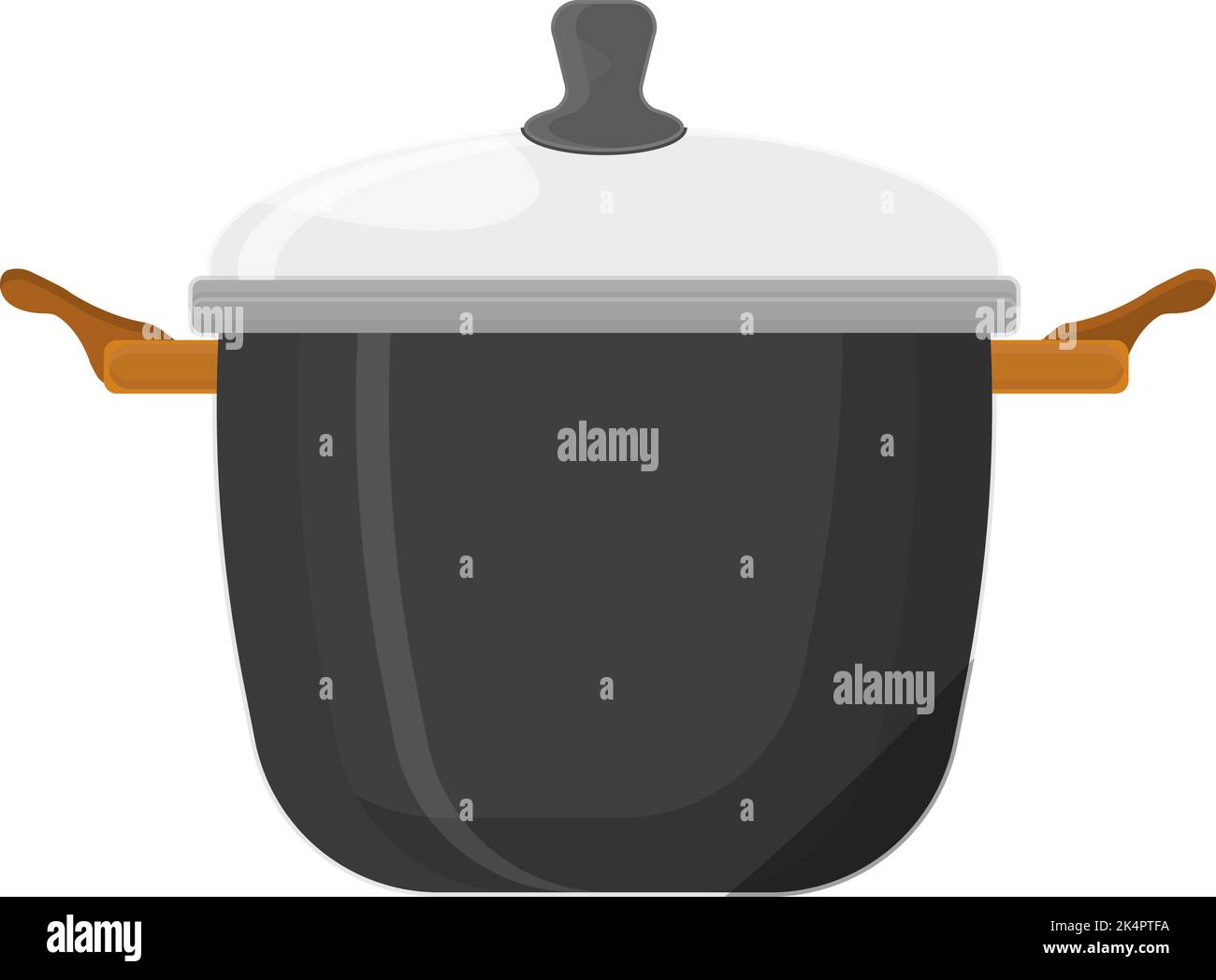 Deep pan, illustration, vector on a white background Stock Vector Image ...