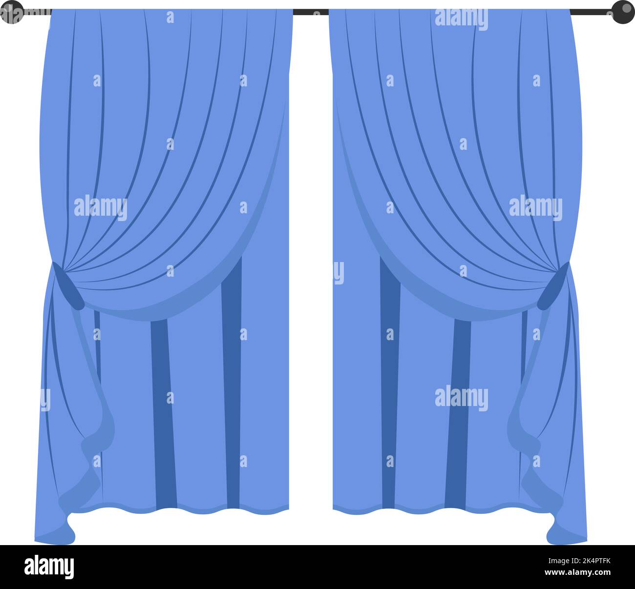 Blue stage curtains Cut Out Stock Images & Pictures - Alamy