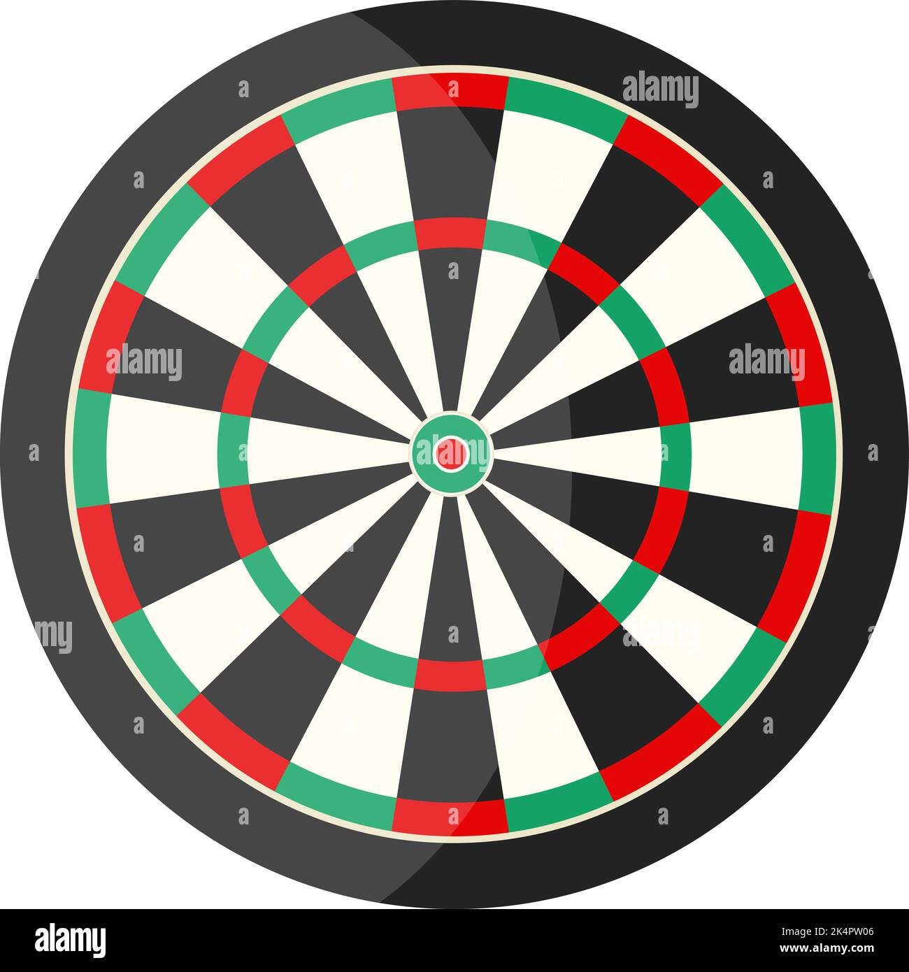 Dart board, illustration, vector on a white background Stock Vector ...