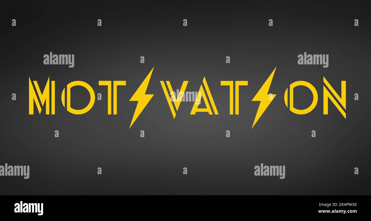 Motivation word with lightning. Inspire sign concept. Stock vector ...