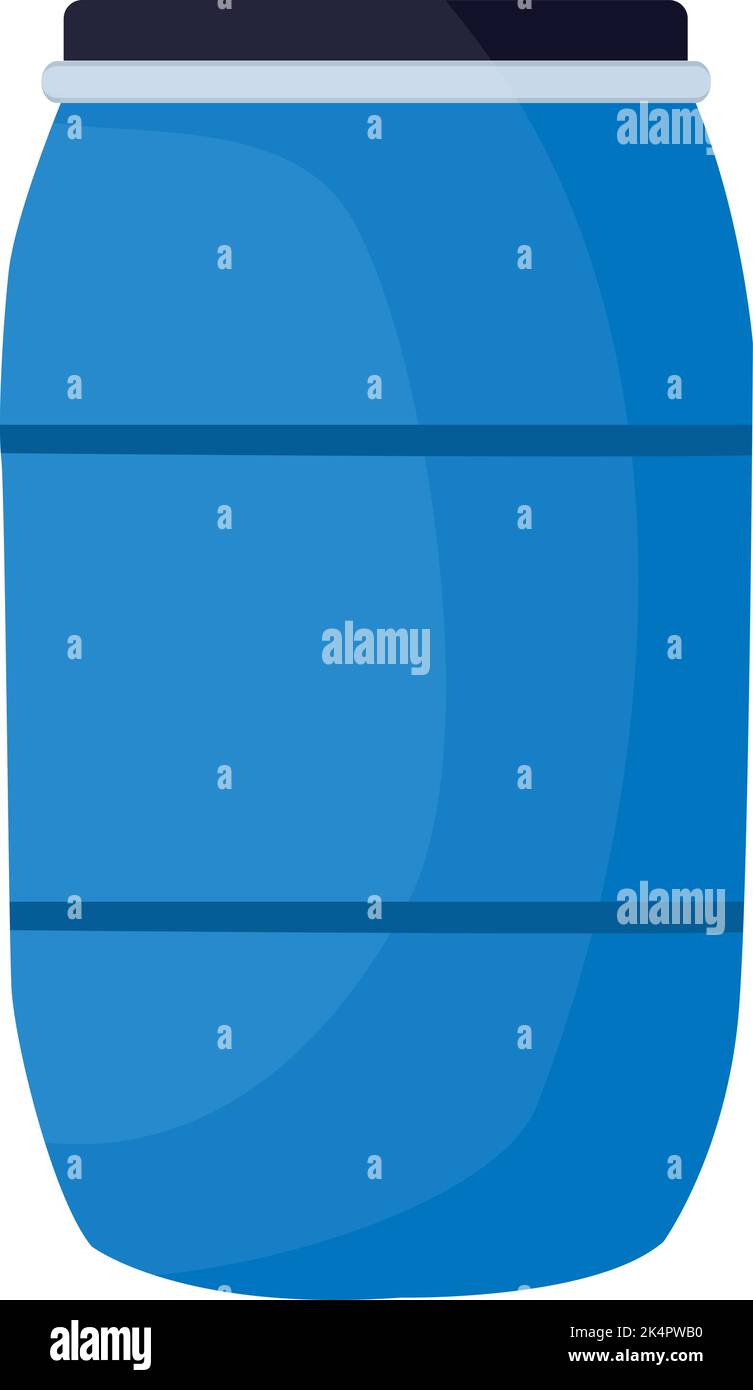 Water barrel, illustration, vector on a white background Stock Vector ...