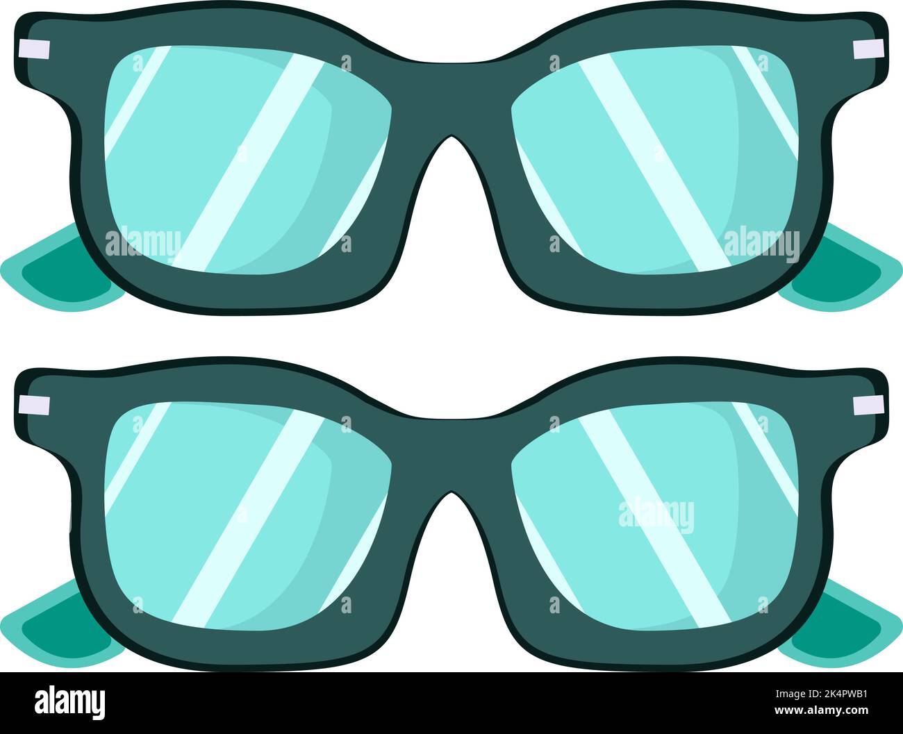 Two glasses, illustration, vector on a white background Stock Vector ...