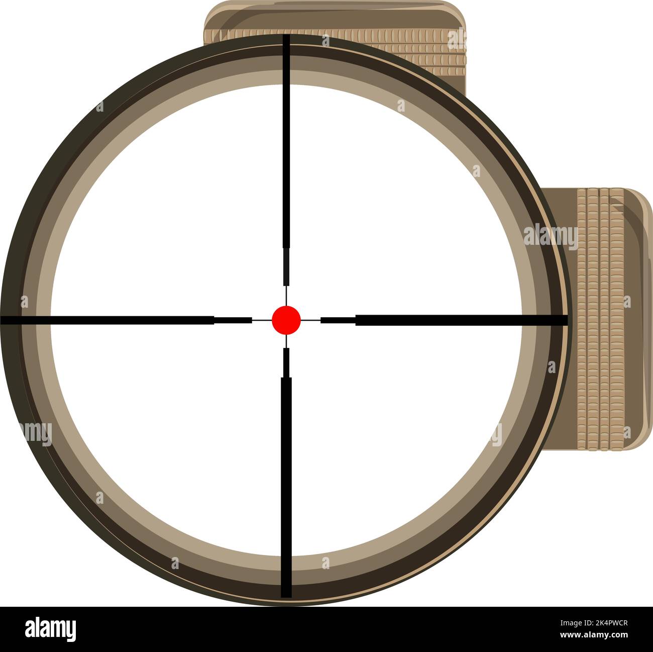 Gun scope, illustration, vector on a white background Stock Vector ...