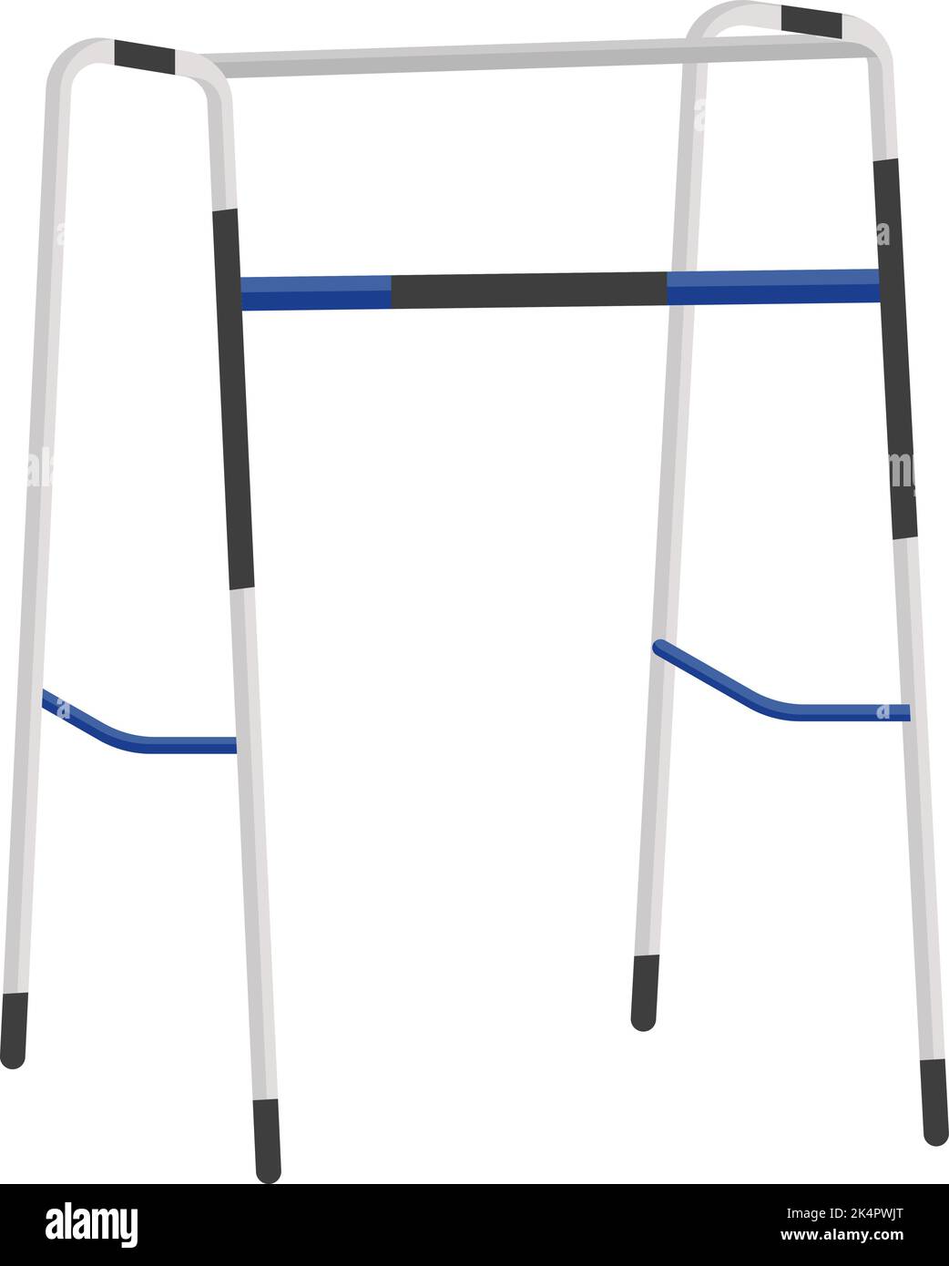 Blue medical walker, illustration, vector on a white background Stock ...