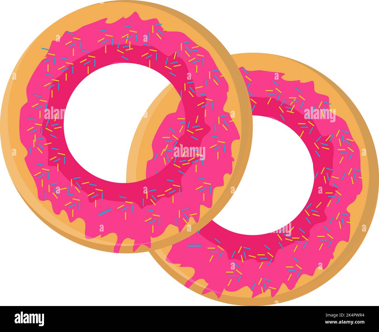 Pink white donuts on Stock Vector Images - Alamy