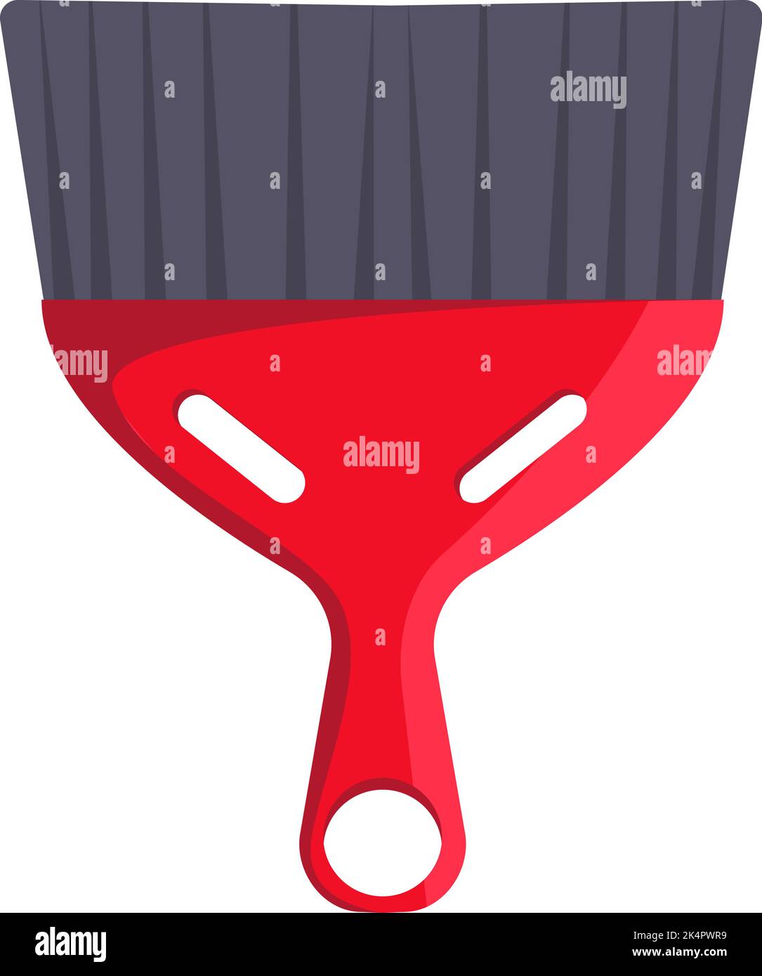 Red hand broom, illustration, vector on a white background Stock Vector ...