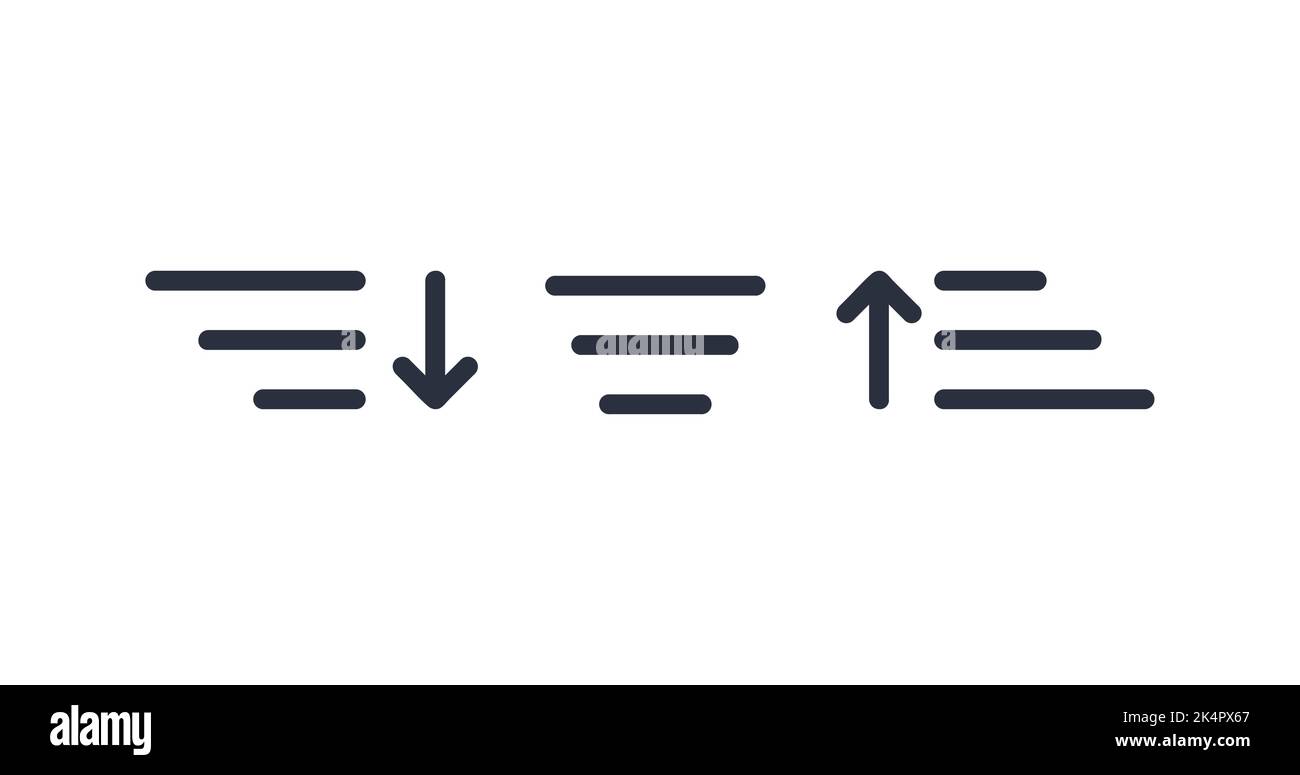 Sort Icon Logo Vector Symbol. List Icon. Stock vector illustration ...