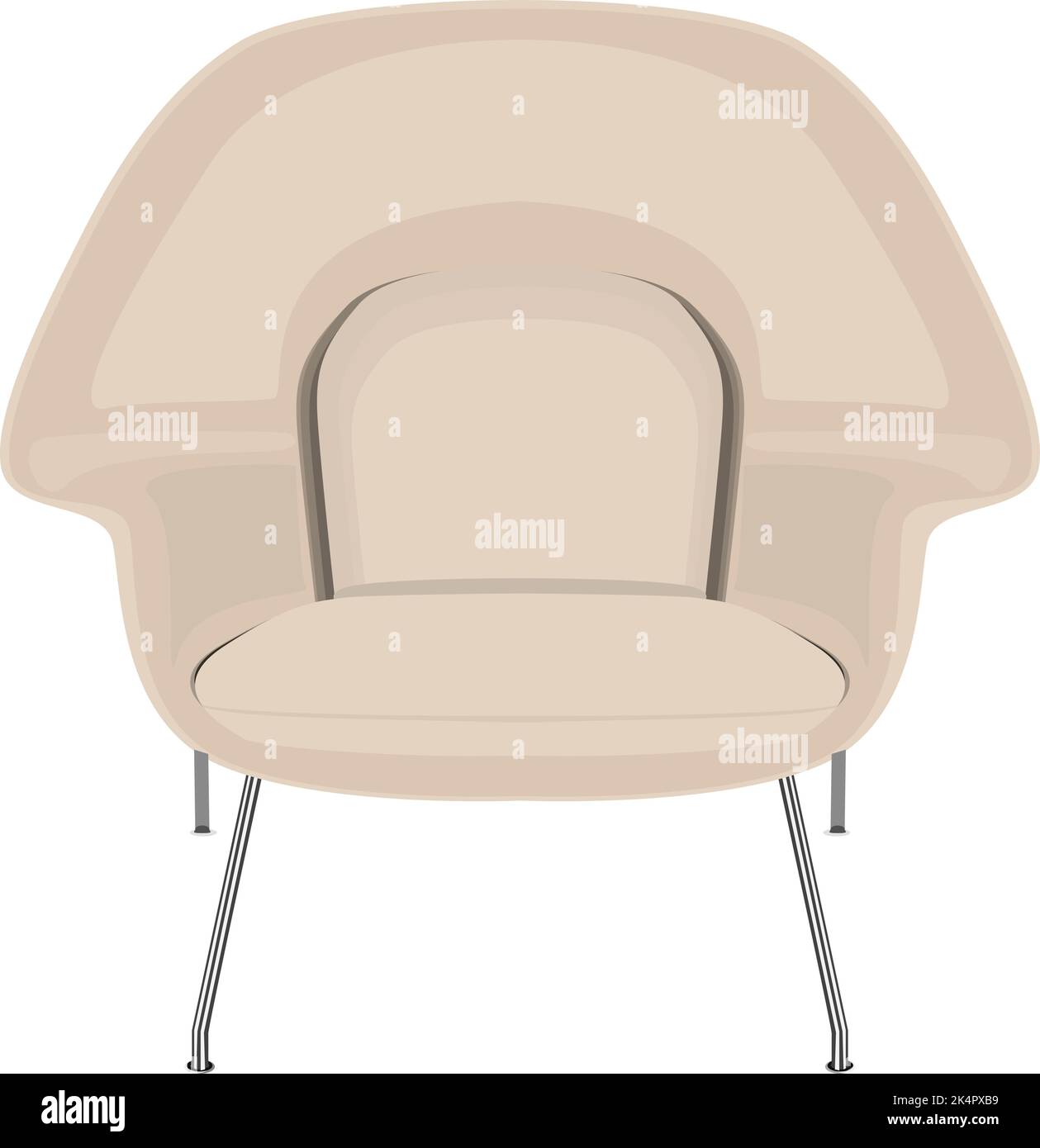 Womb chair, illustration, vector on a white background Stock Vector ...