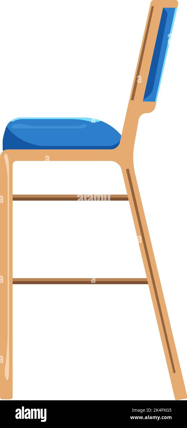 Wooden chair, illustration, vector on a white background Stock Vector ...