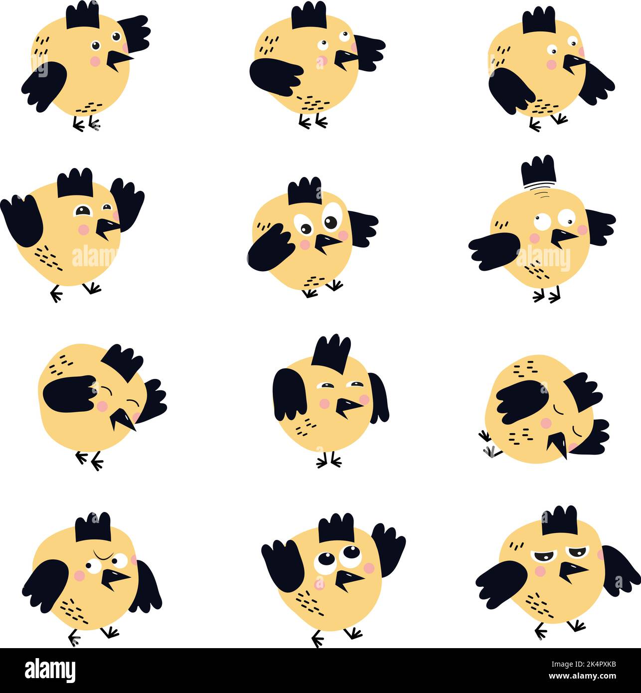 Cartoon set bird character hi-res stock photography and images - Alamy