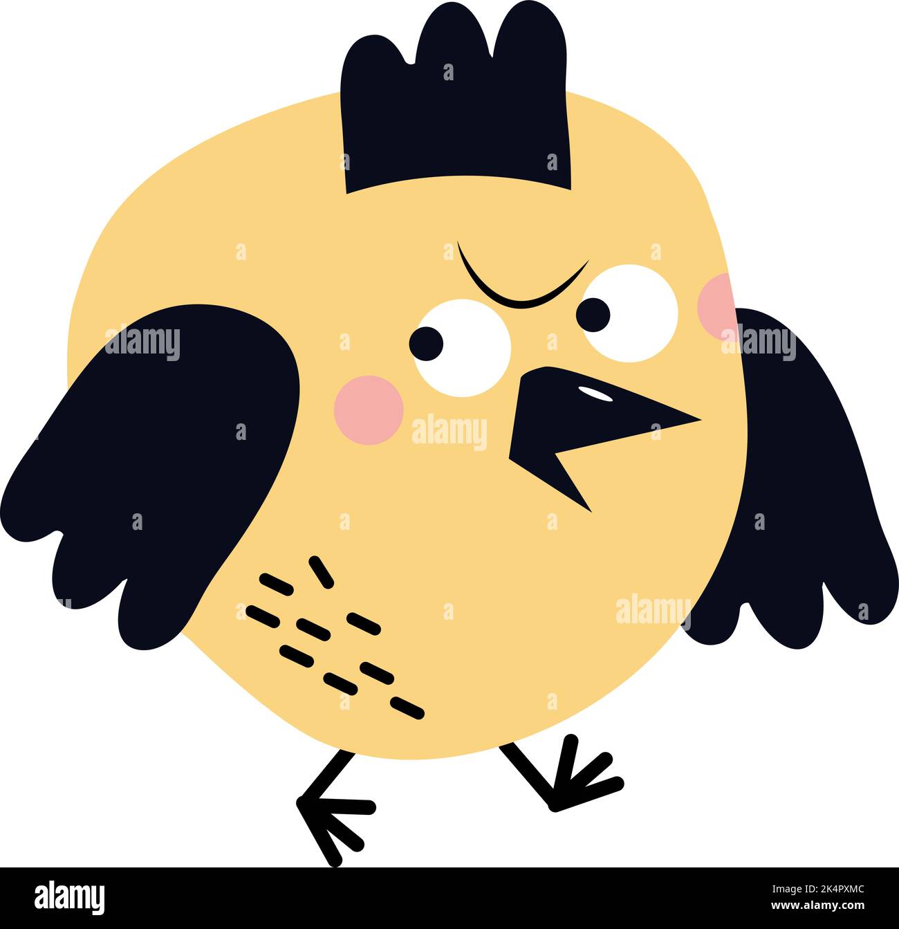 Angry bird, illustration, vector on a white background Stock Vector ...