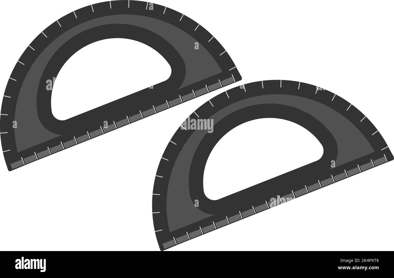 Degree rulers, illustration, vector on a white background Stock Vector ...