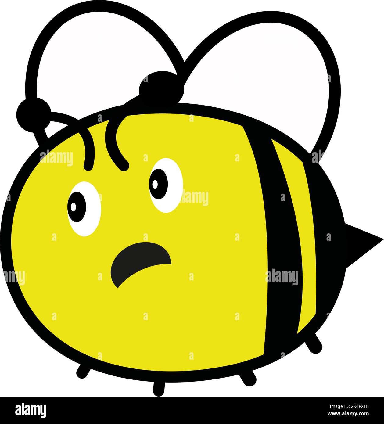 Harmful bee, illustration, vector on a white background Stock Vector ...