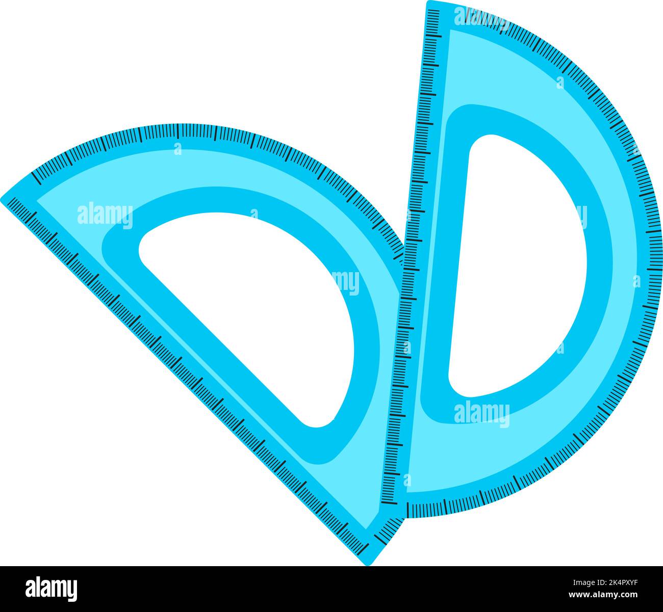 Blue protractor Stock Vector Images - Alamy