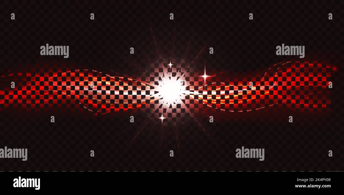 Abstract shiny red color waves connect and flow vector illustration ...