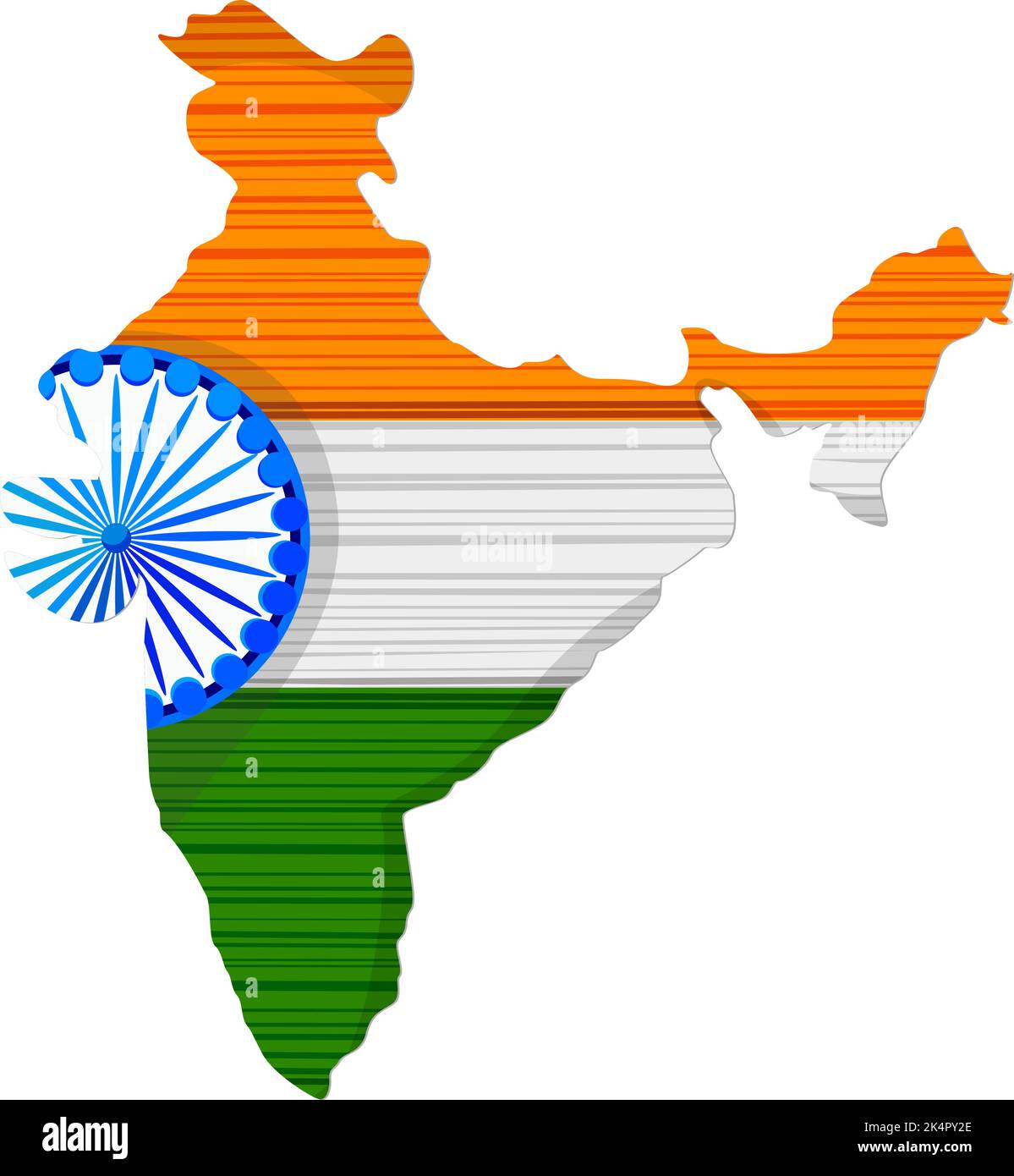 Indian map, illustration, vector on a white background Stock Vector ...