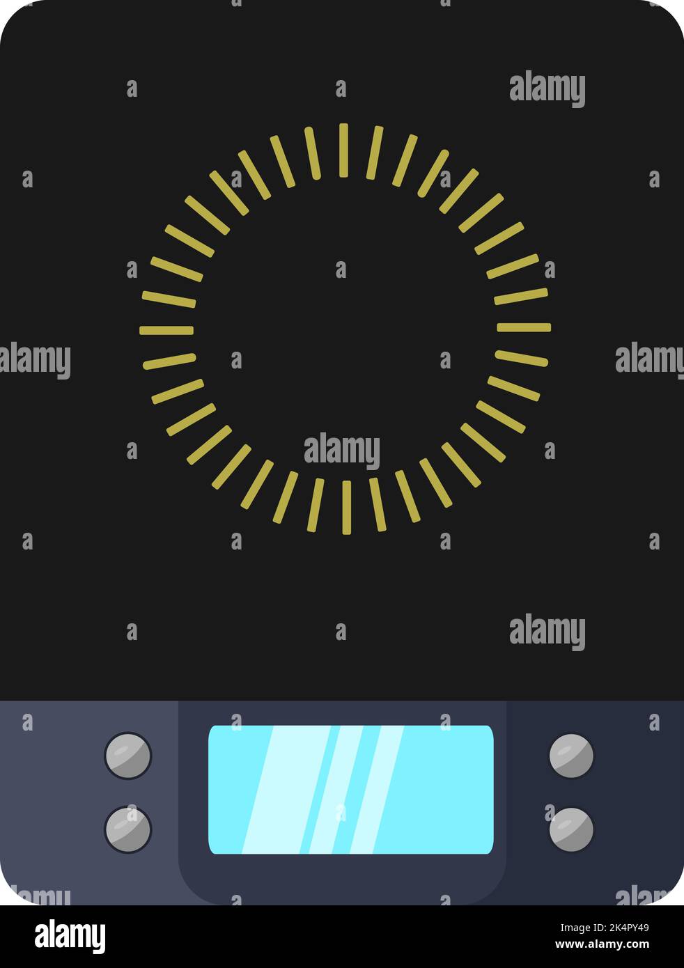 Induction stove, illustration, vector on a white background Stock ...