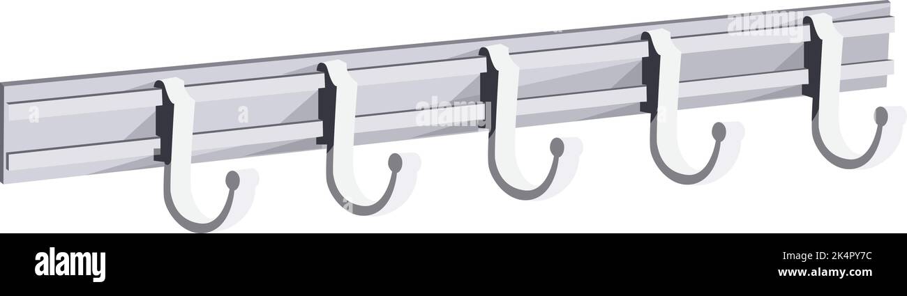 Metal clothing hooks, illustration, vector on a white background Stock ...
