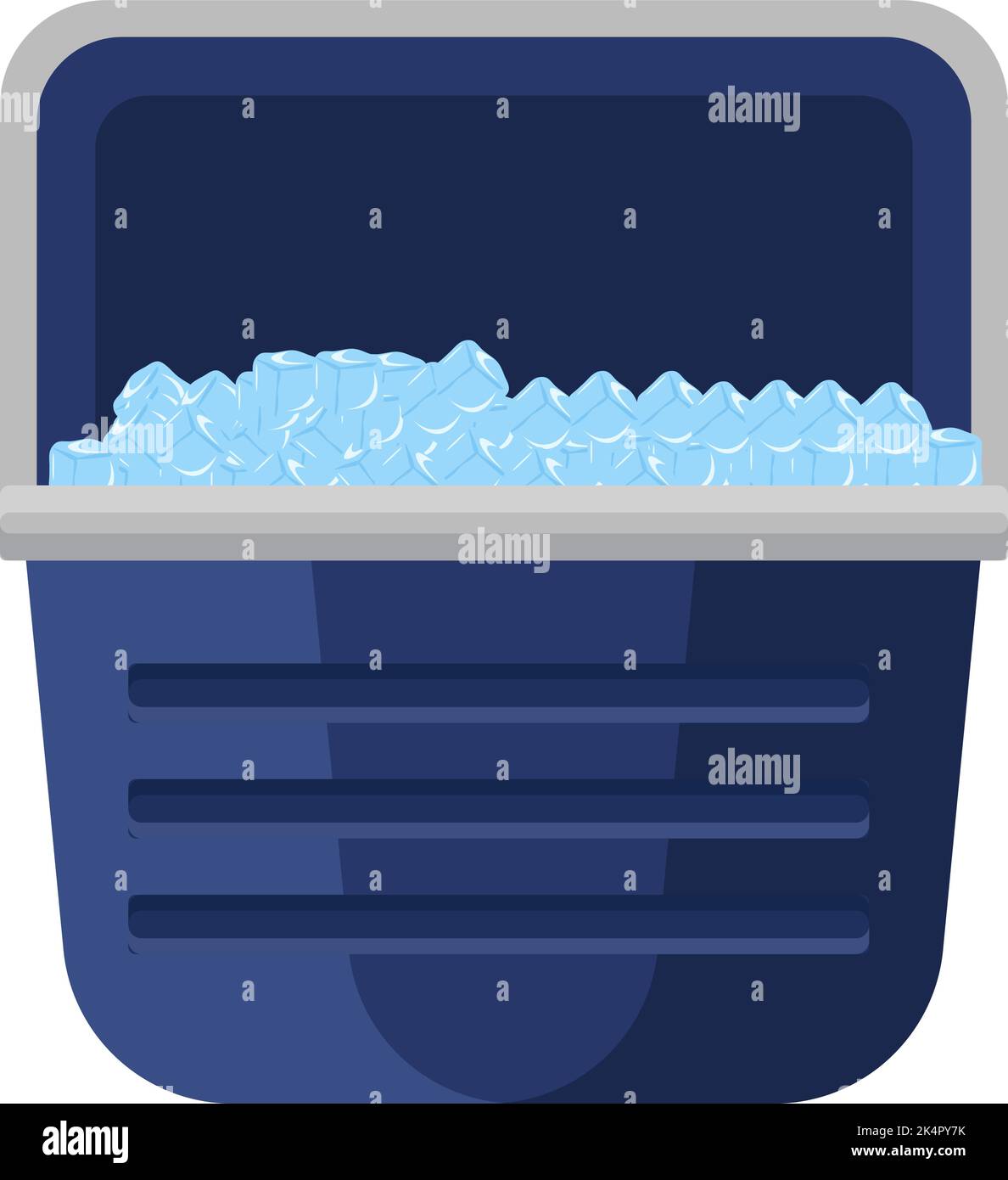 Blue small freezer, illustration, vector on a white background Stock ...