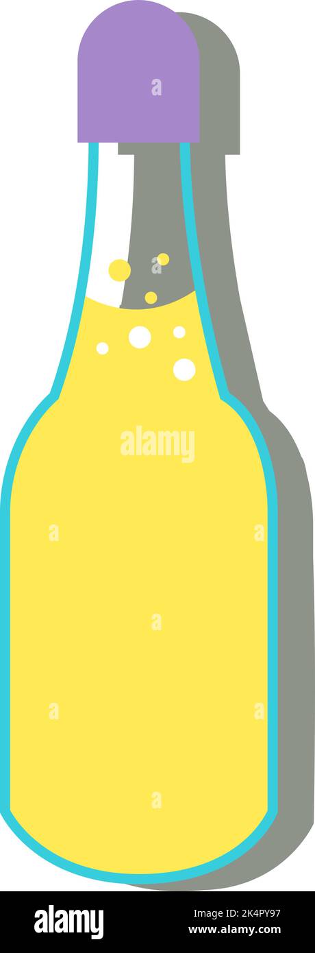 Birthday drink, illustration, vector on a white background Stock Vector ...