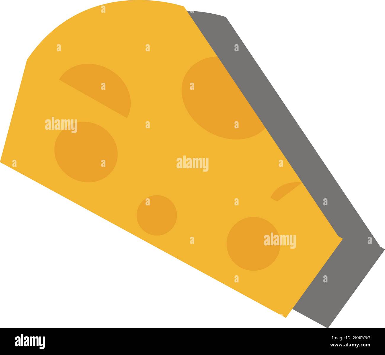 Yellow cheese, illustration, vector on a white background Stock Vector ...