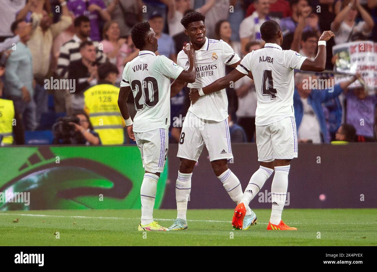 2nd October 2022; Santiago Bernabeu Stadium, Madrid, Spain: La Liga ...