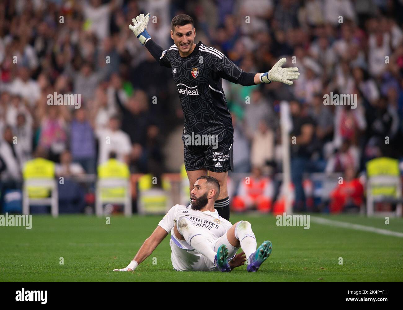 2nd October 2022; Santiago Bernabeu Stadium, Madrid, Spain: La Liga ...