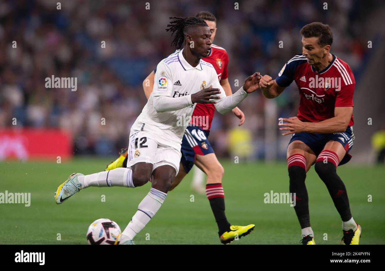 2nd October 2022; Santiago Bernabeu Stadium, Madrid, Spain: La Liga ...