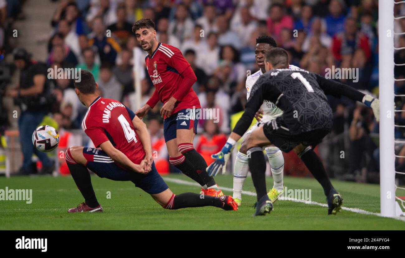 2nd October 2022; Santiago Bernabeu Stadium, Madrid, Spain: La Liga ...