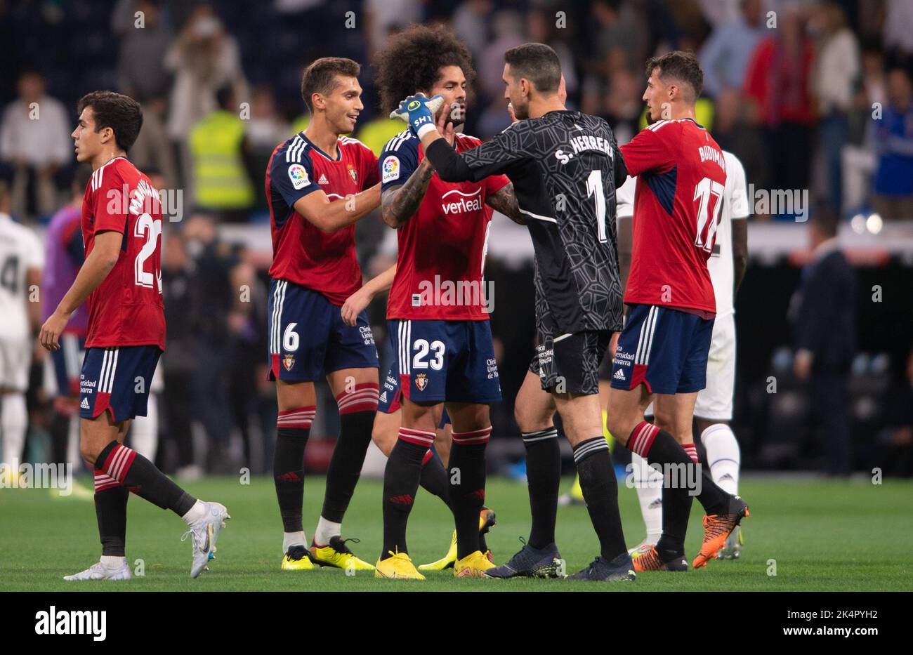 2nd October 2022; Santiago Bernabeu Stadium, Madrid, Spain: La Liga ...