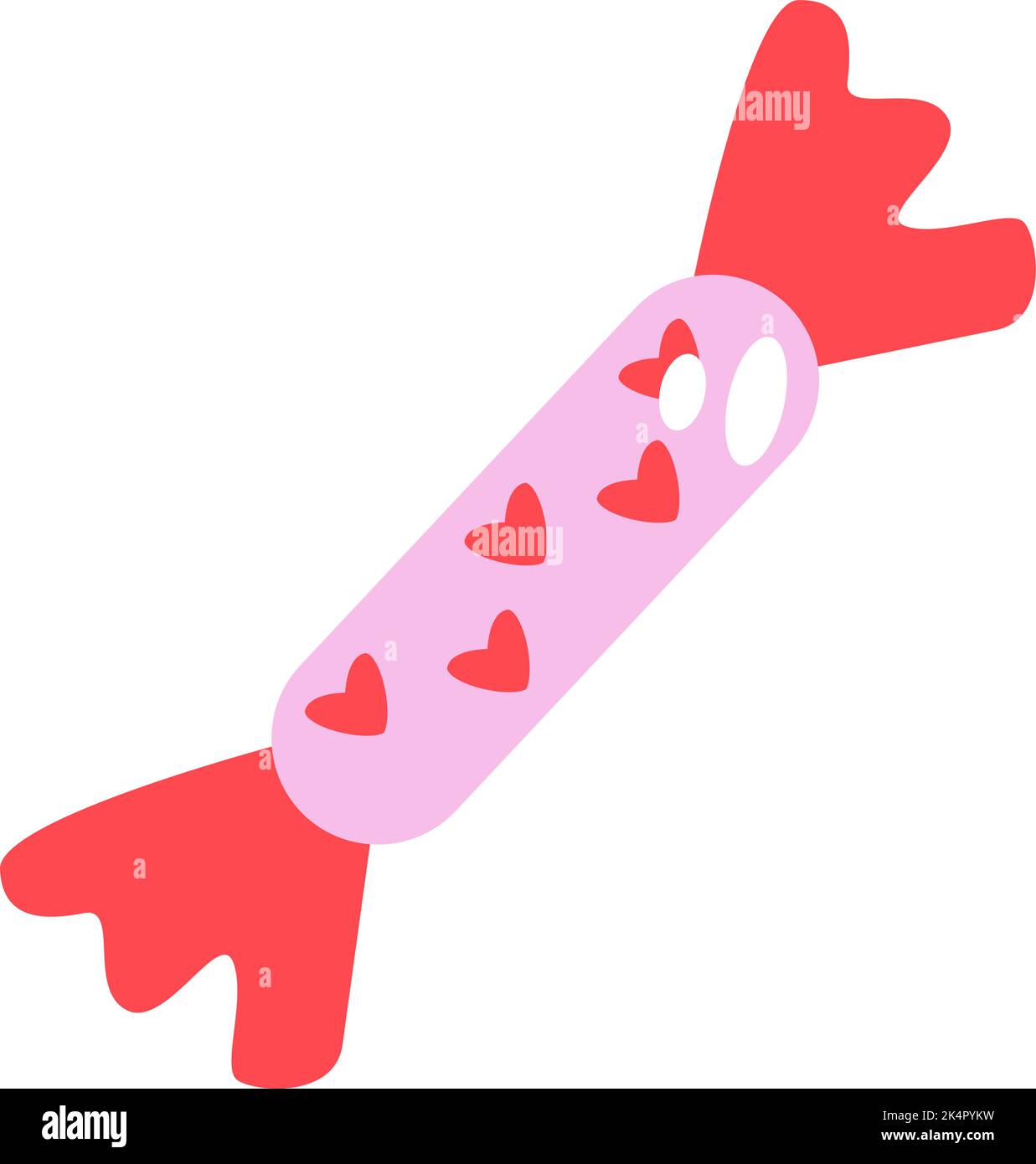 Love candy, illustration, vector on a white background Stock Vector ...