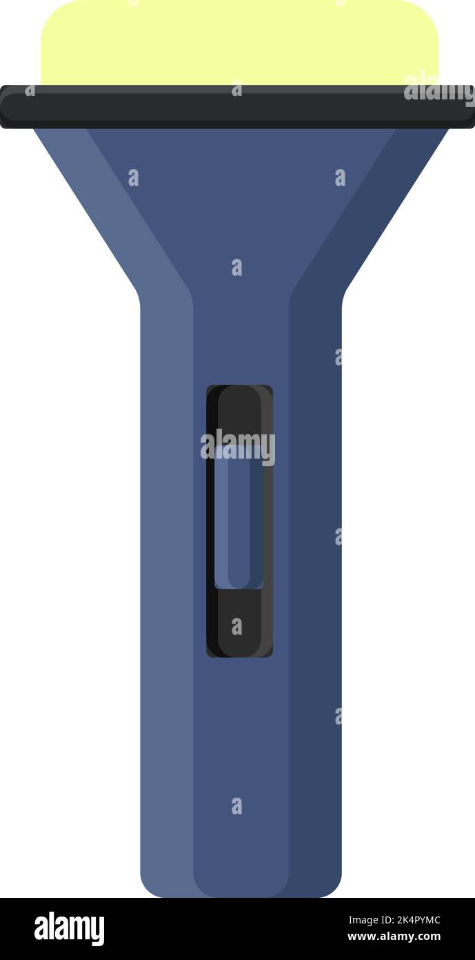 Electric torch, illustration, vector on a white background Stock Vector ...