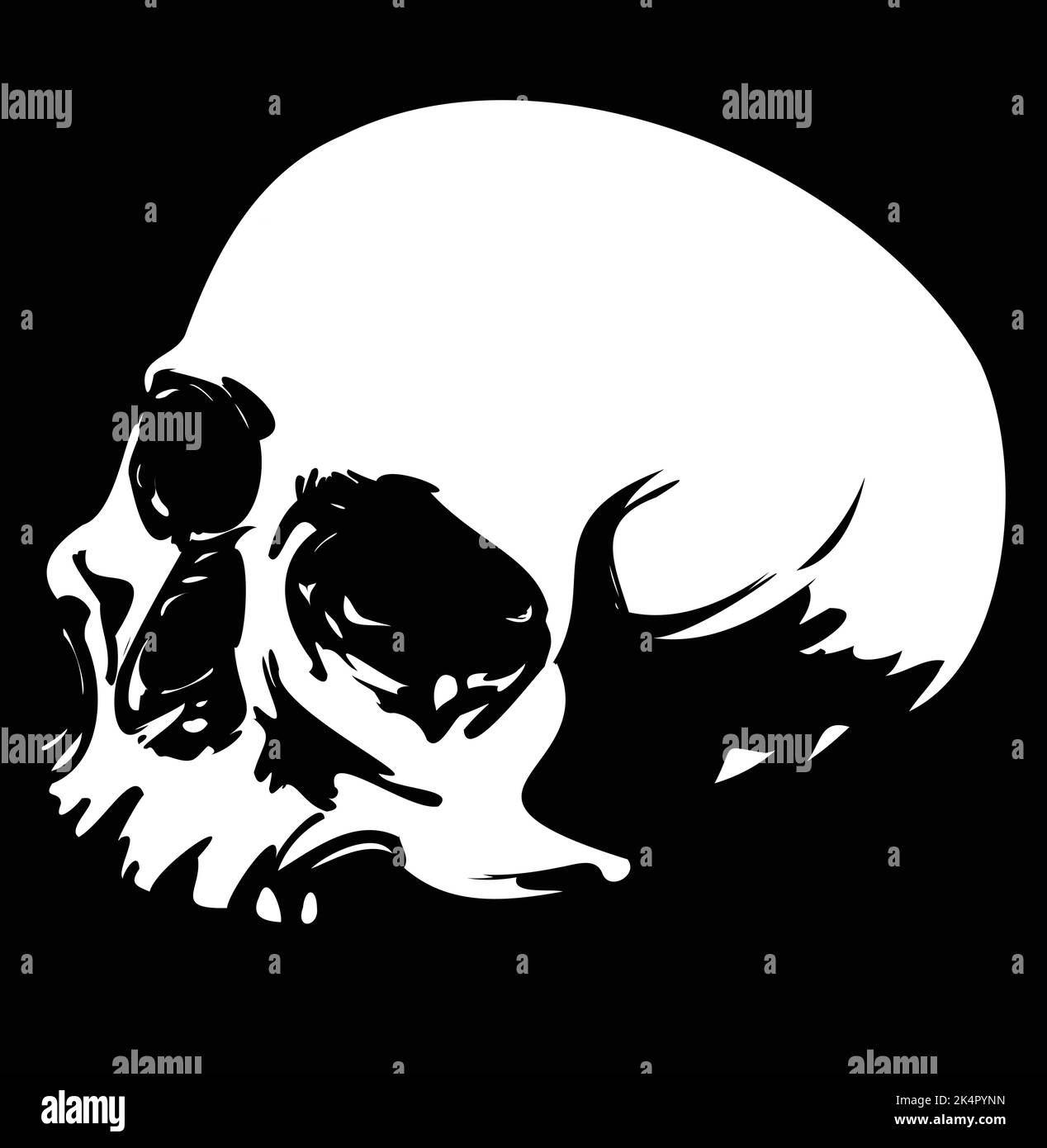Dark skull background Black and White Stock Photos & Images - Alamy