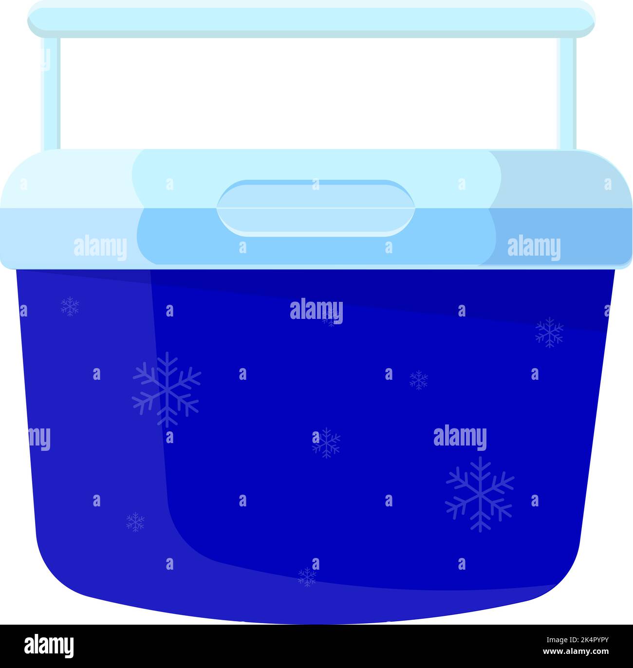 Blue food and drink cooler, illustration, vector on a white background ...