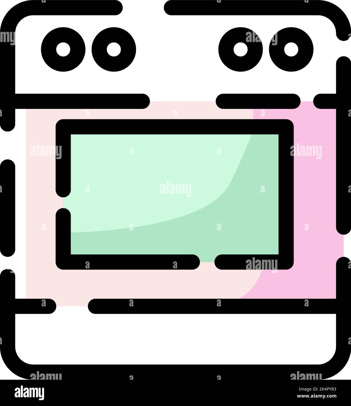 Bakery oven, illustration, vector on a white background Stock Vector ...