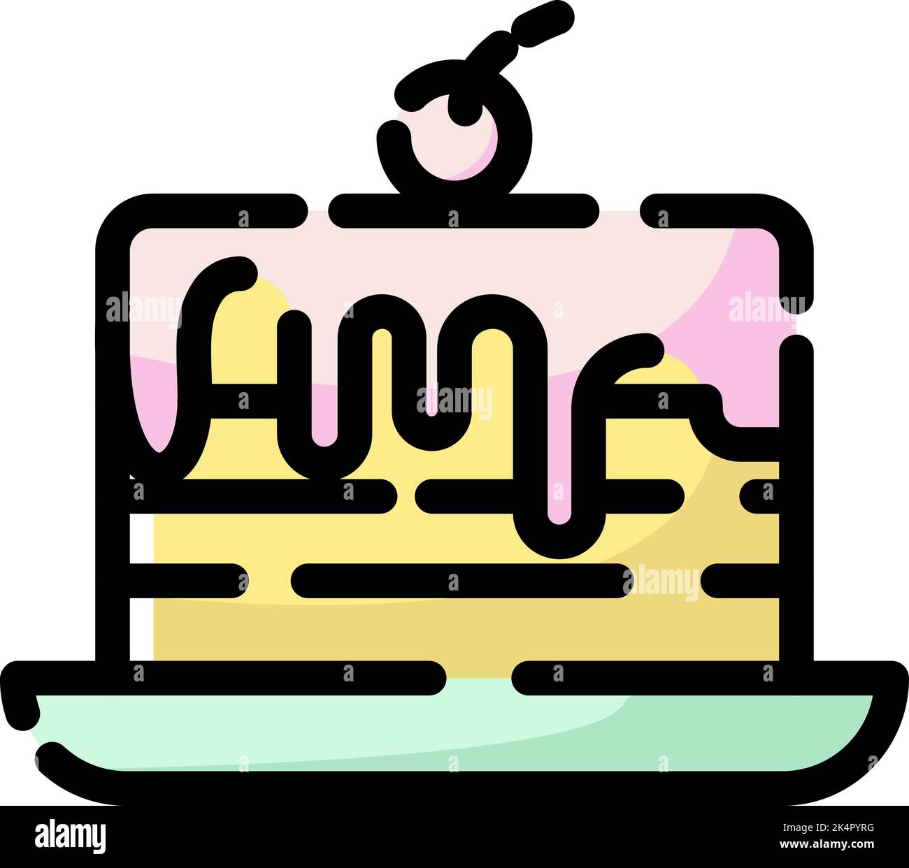 Bakery pancake, illustration, vector on a white background Stock Vector ...