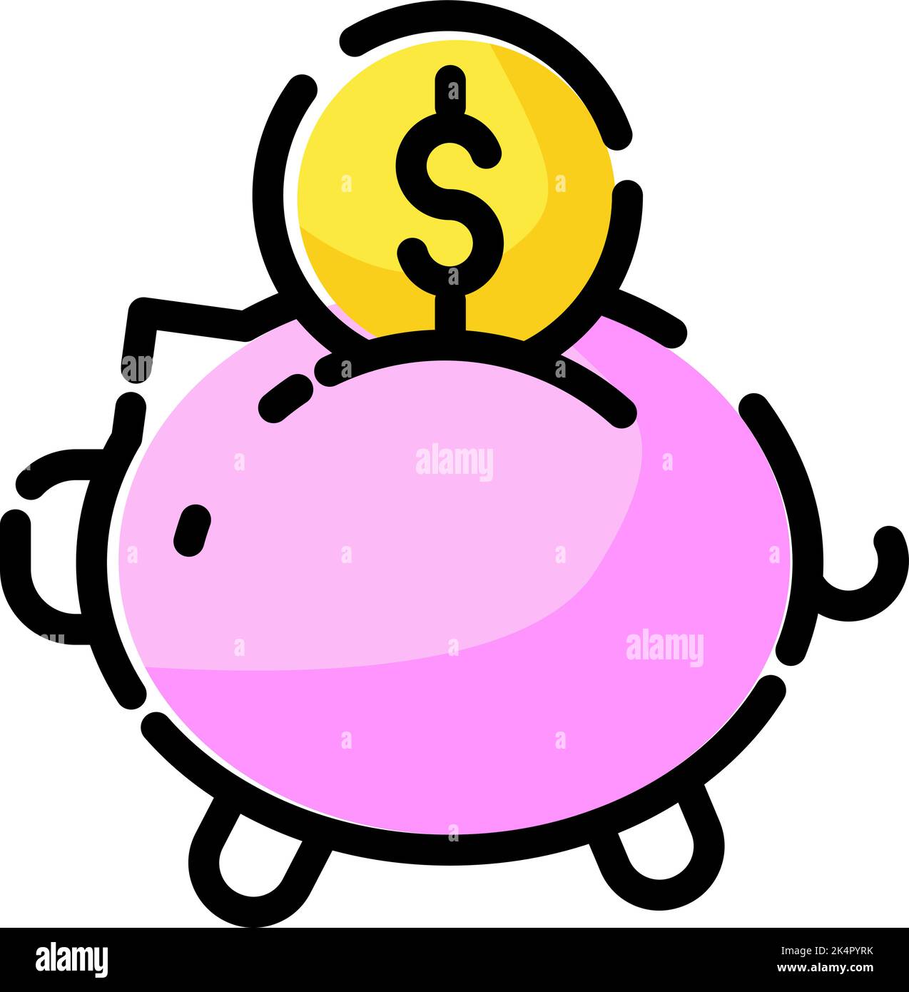 Bank savings, illustration, vector on a white background Stock Vector ...