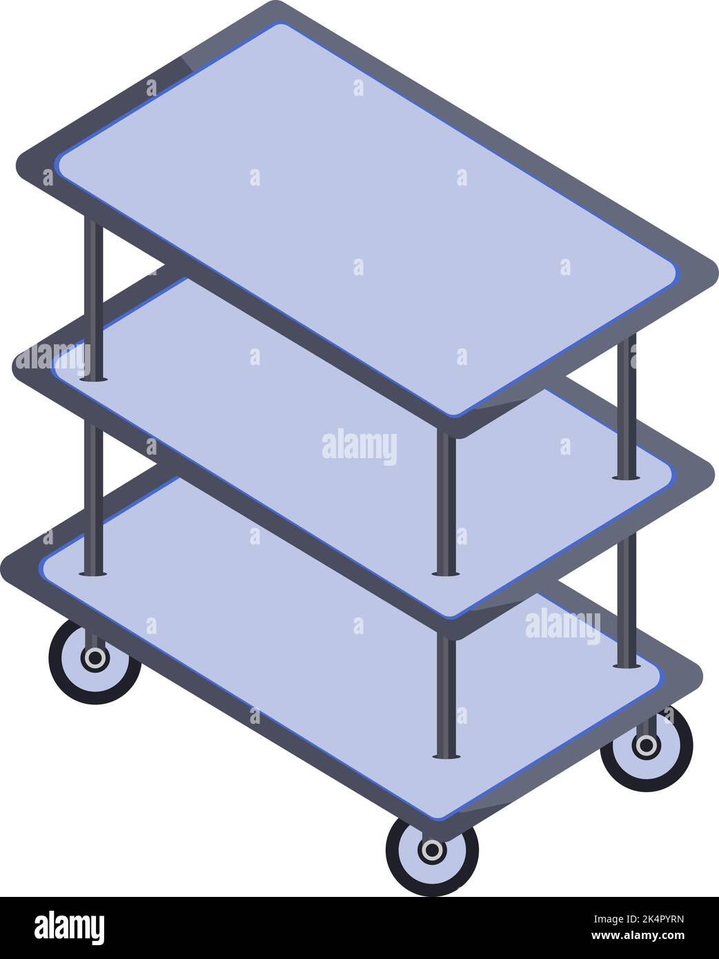Hospital trolley, illustration, vector on a white background Stock ...