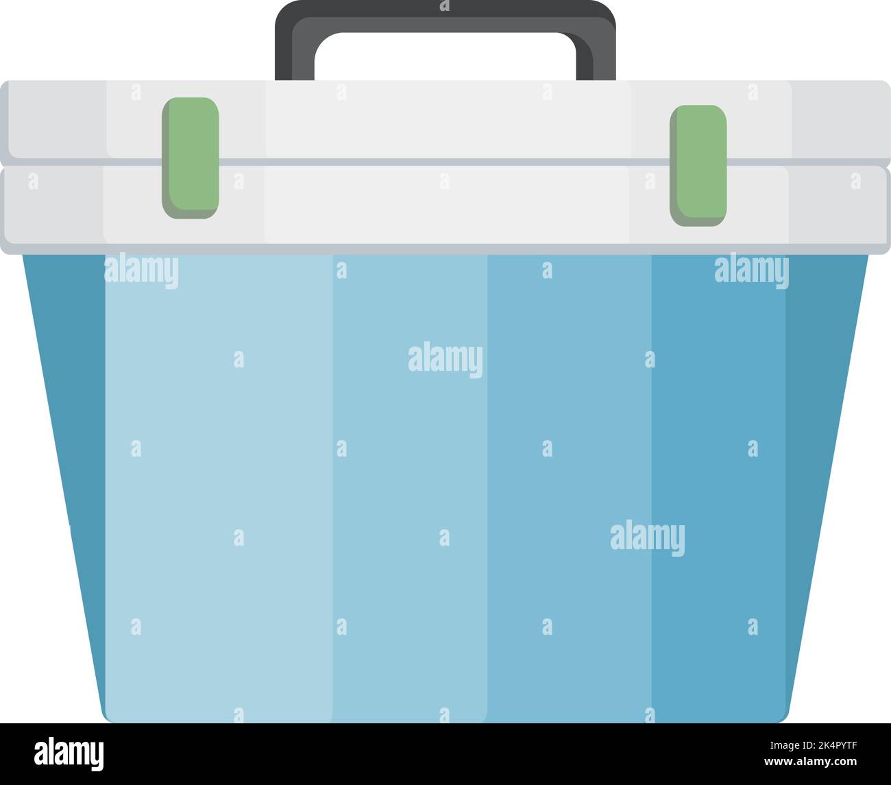 Blue ice box, illustration, vector on a white background Stock Vector ...