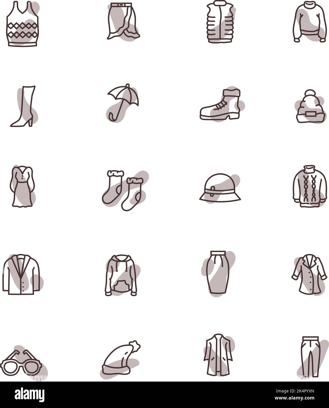 Brown clothes, illustration, vector on a white background Stock Vector ...