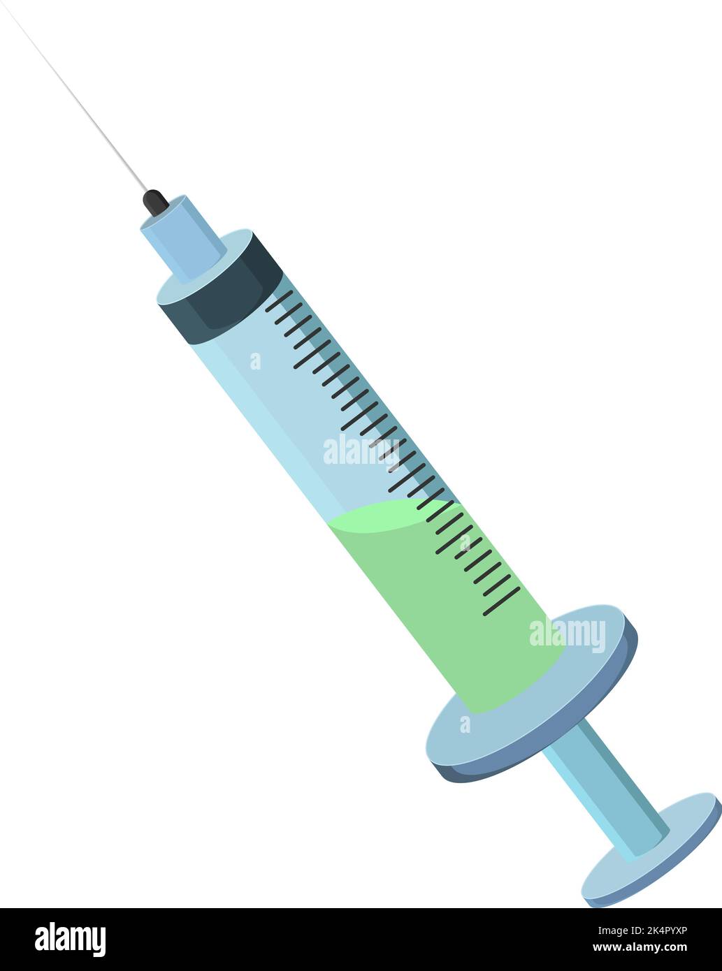 Syringe dose, illustration, vector on a white background Stock Vector ...