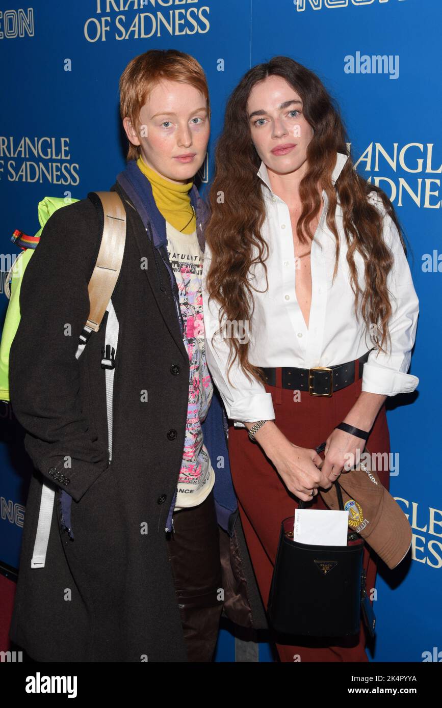New York, USA. 03rd Oct, 2022. Bobby Salvor Menuez and Hailey Gates ...