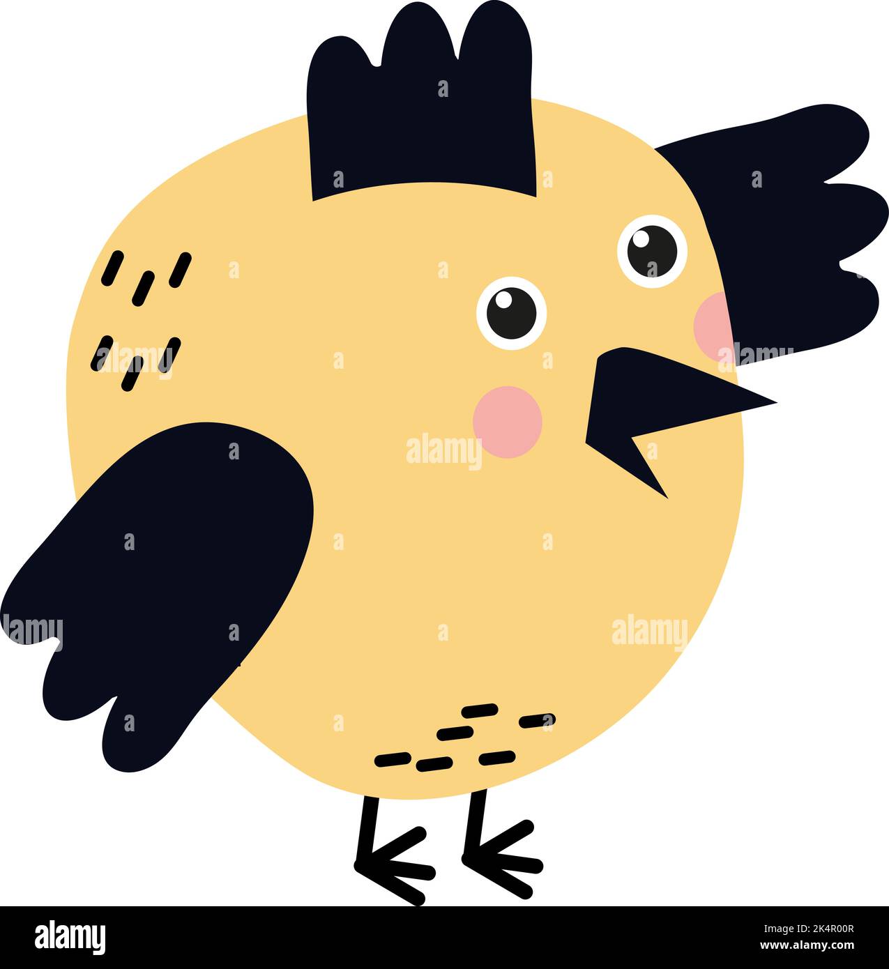 Talking bird, illustration, vector on a white background Stock Vector ...