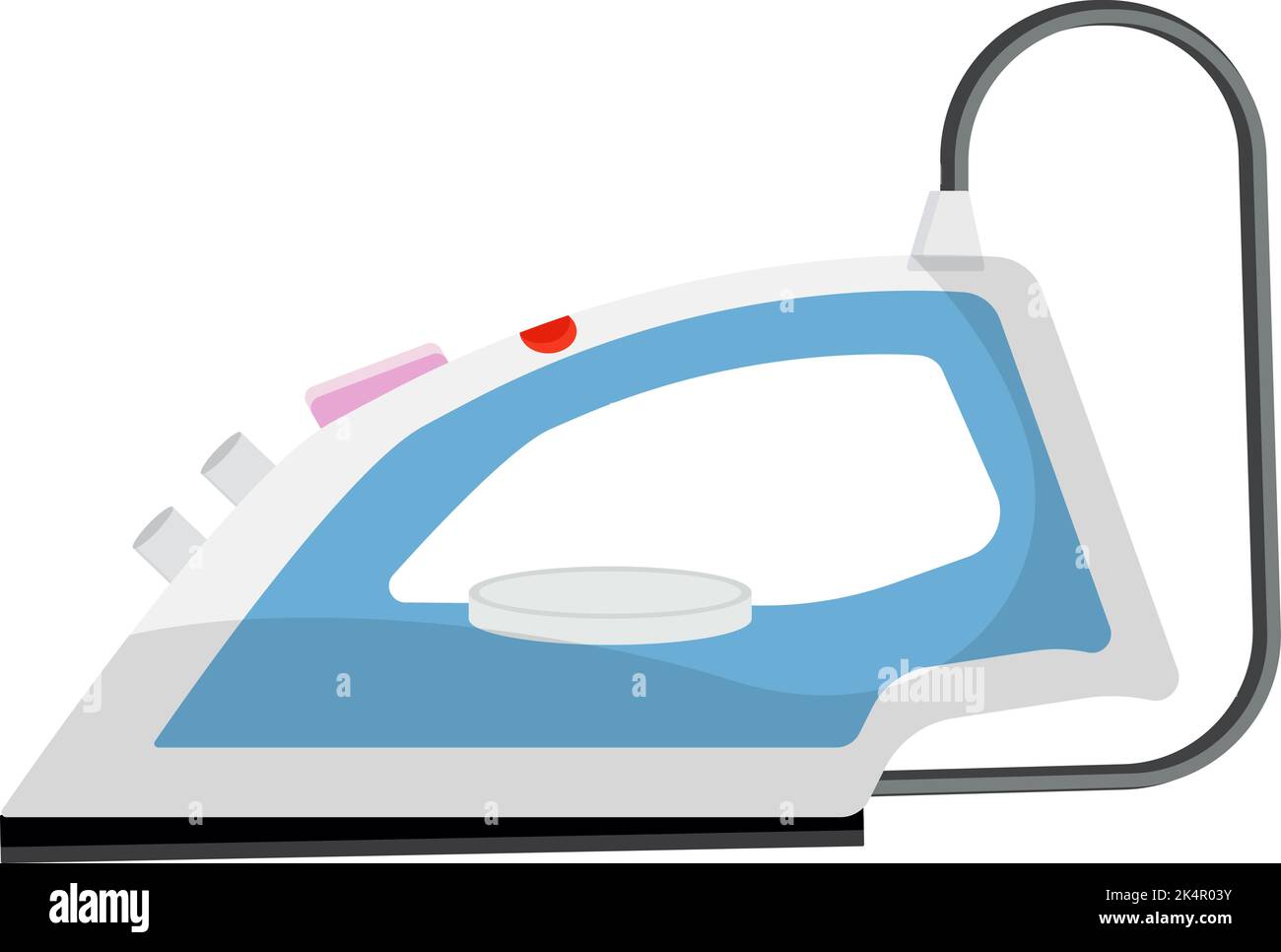 Old clothing iron, illustration, vector on a white background Stock ...