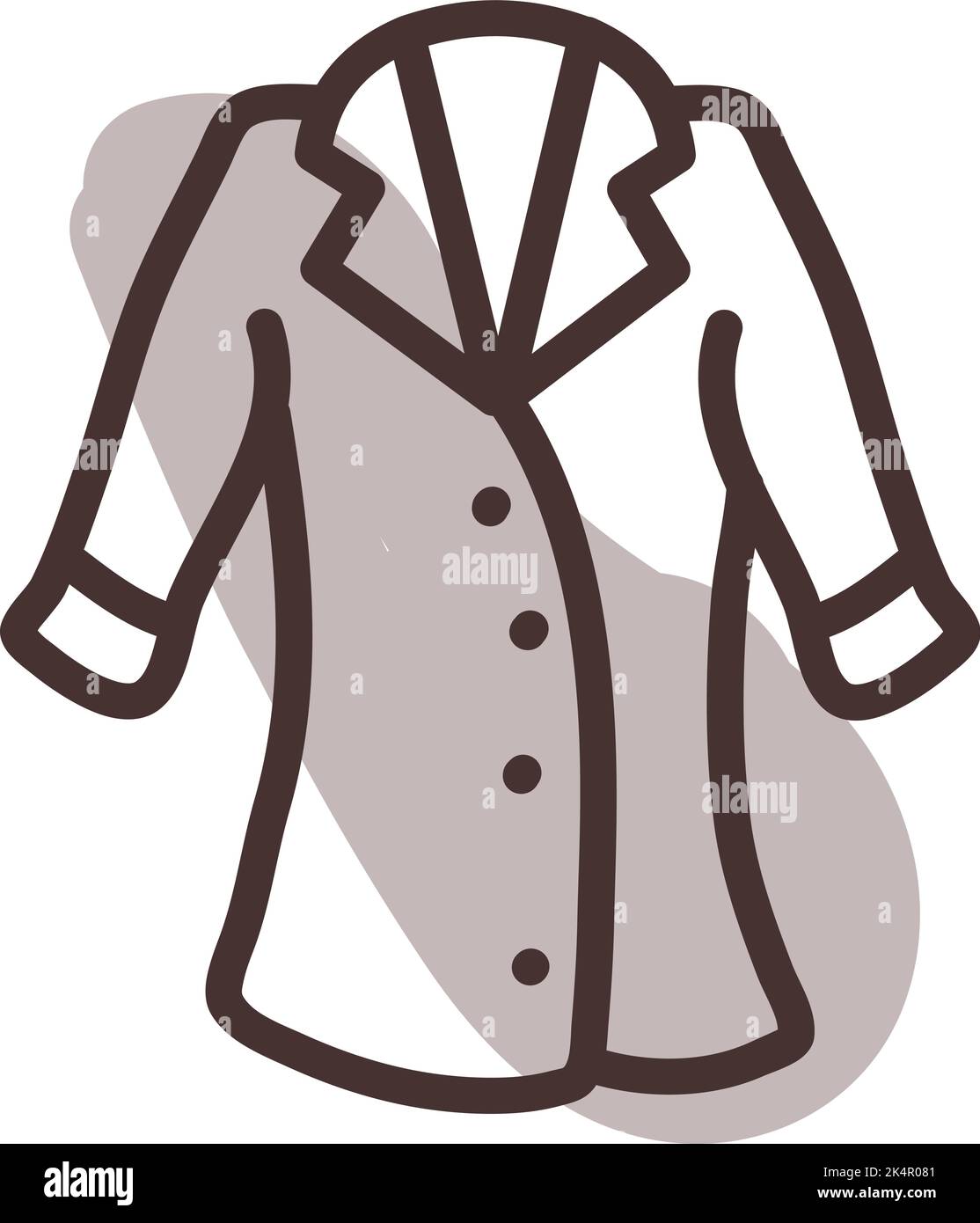 Brown womans suit , illustration, vector on a white background Stock ...
