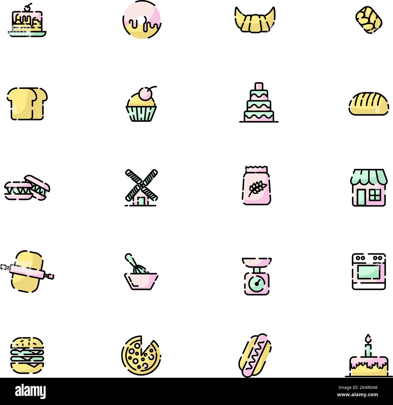 Bakery logo icons hi-res stock photography and images - Alamy