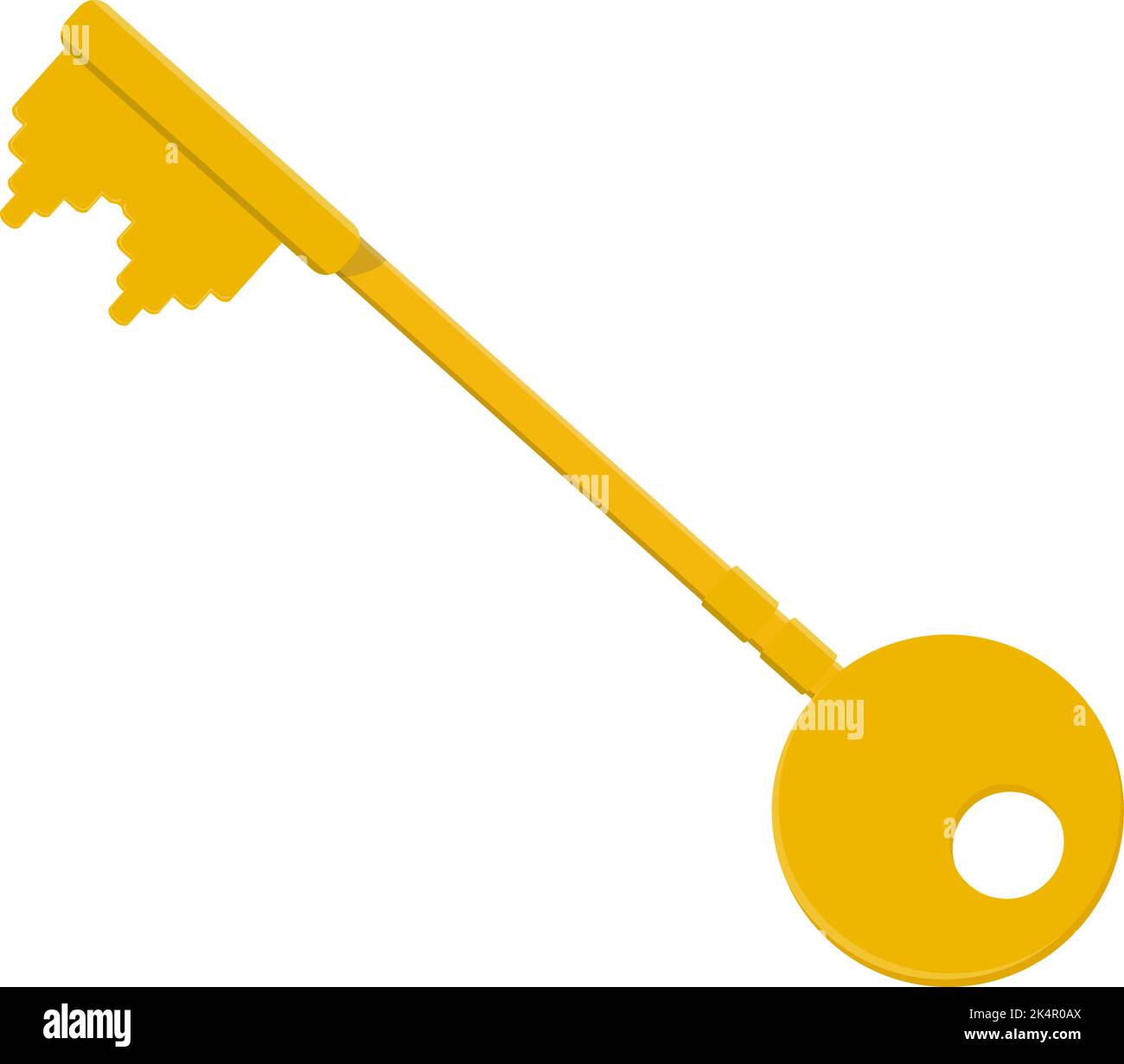 Antique key, illustration, vector on a white background Stock Vector ...