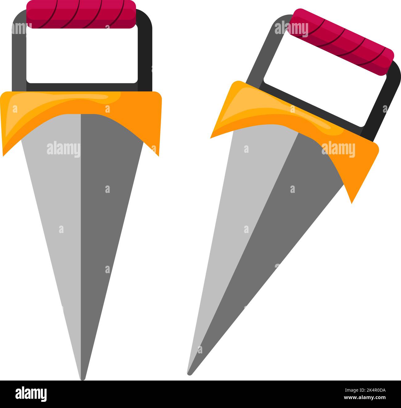 Sharp knives, illustration, vector on a white background Stock Vector ...