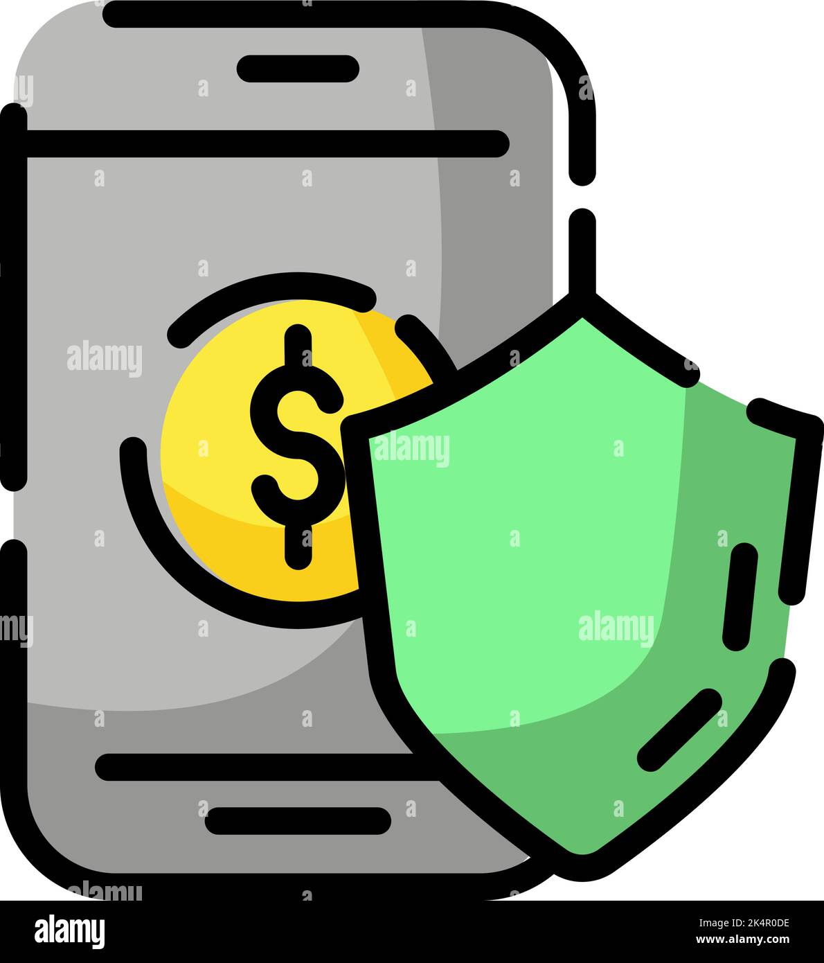 Mobile banking, illustration, vector on a white background Stock Vector ...