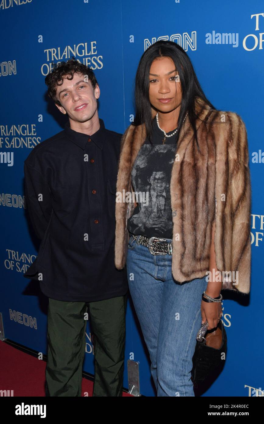 New York, USA. 03rd Oct, 2022. Ben Levi Ross and Sekai Abeni attend the ...